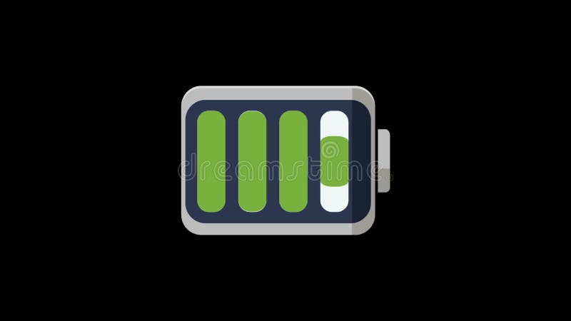 Flat Style Battery Icon Charging, Motion Graphic Animation. Stock ...