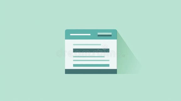 Flat Style Browser Window Interface on Minimal Pastel Background Stock ...