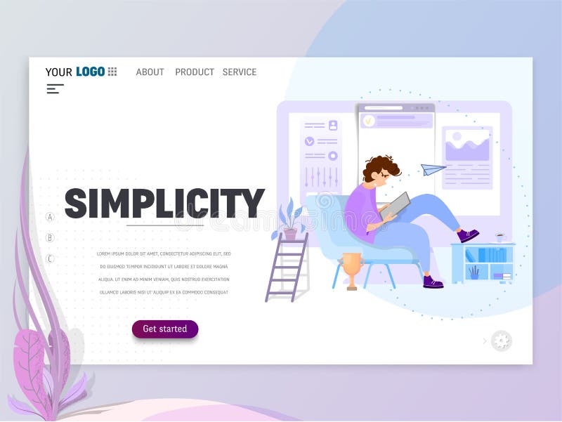 Simplicity concept. stock illustration. Illustration of straight - 25773871