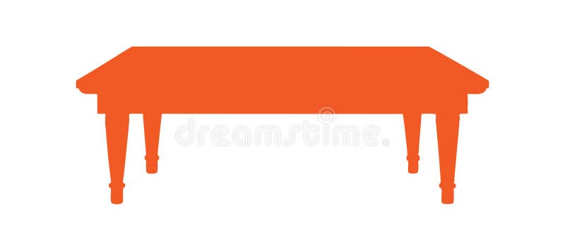 Flat Style Cartoon Table Vector Illustration Stock Vector ...