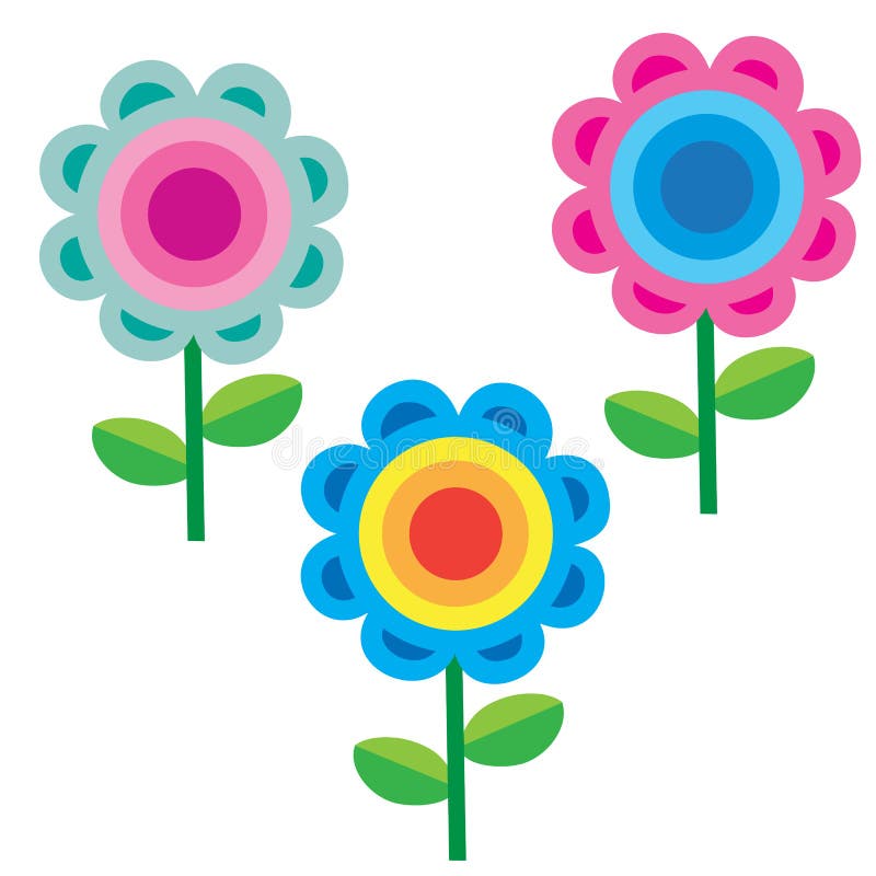 Flat Style Color Set, Cartoon Illustration, Isolated Object on White ...