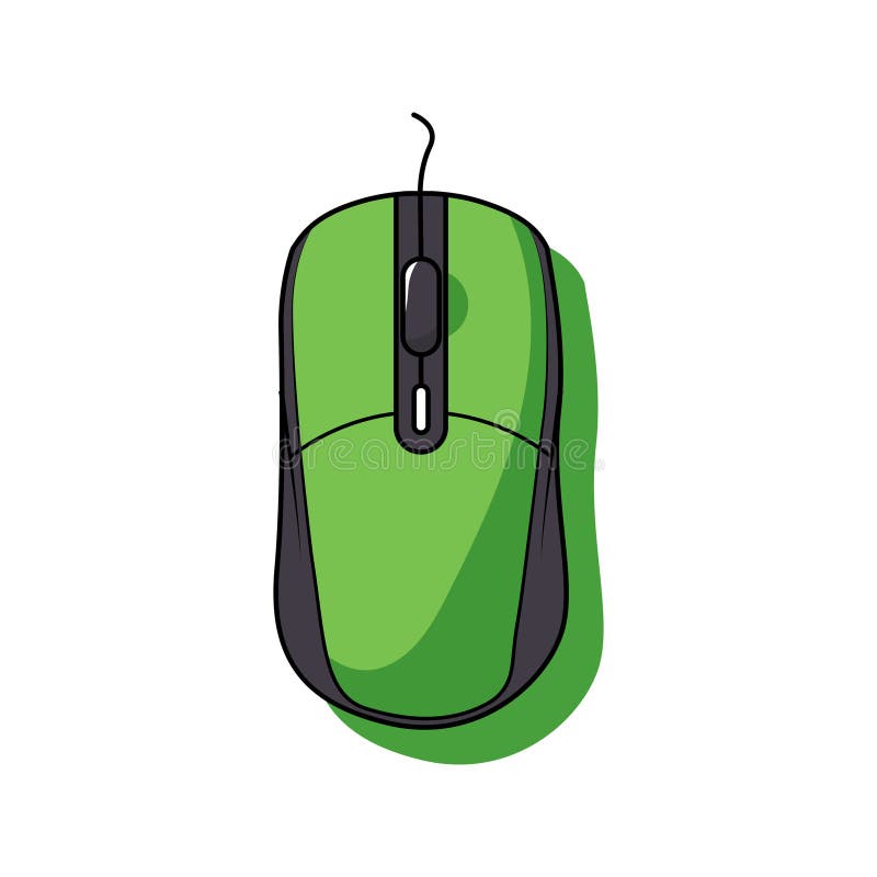 Flat Style Computer Mouse Vector Icon Illustration Stock Vector ...