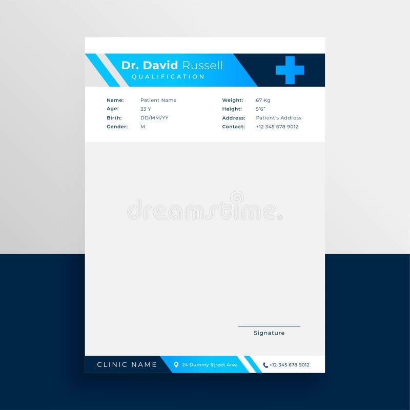 Flat Style Empty Doctor Prescription Template Design Stock Vector ... Flat Style Empty Doctor Prescription Template Design Stock Vector ...