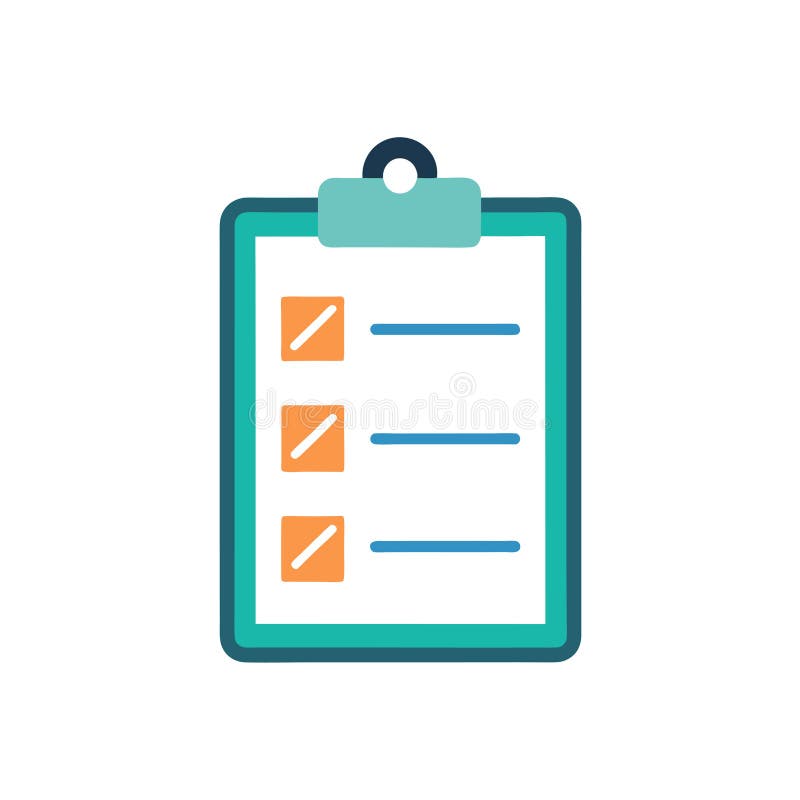 Illustration of a Checklist Being Completed Stock Illustration ...