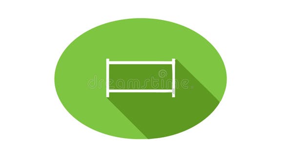Flat Style Green Oval Rectangular Frame Border Object Icon Vector ...