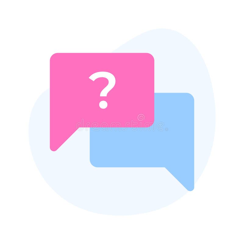 Flat Style Icon of Query, Question Mark, Ready for Premium Use Stock ...