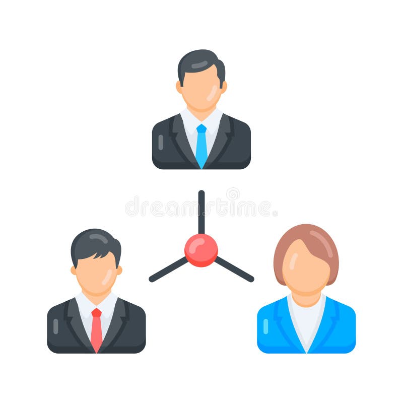 A Flat Style Icon Showing Company Structure in Hierarchy Form Stock ...