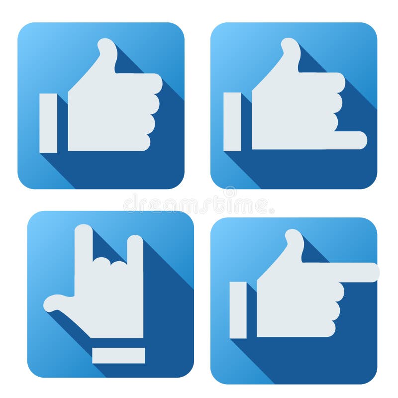 Flat Style of Like Button for Social Networking Stock Vector ...