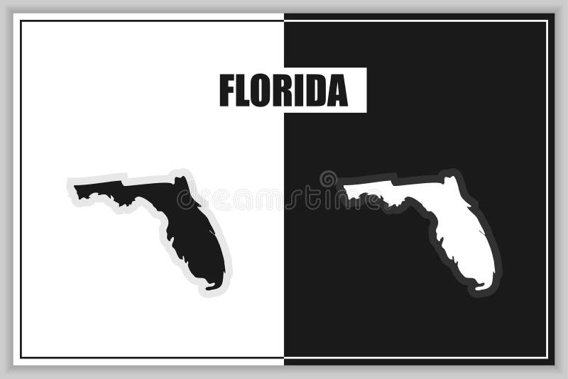 Flat Style Map of State of Florida, USA. Florida Outline Stock Vector ...