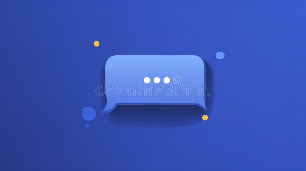 Flat-style Messenger Interface Displaying Empty Chat with Waiting Input ...