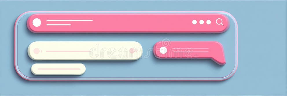 Flat-style Messenger User Interface with Empty Chat Space Ready for ...