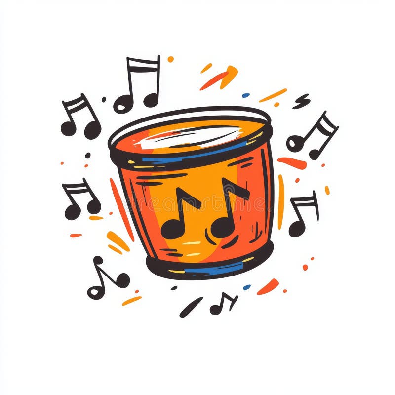 A Flat-style Minimalist Modern Drawing of a Traditional African Bongo ...