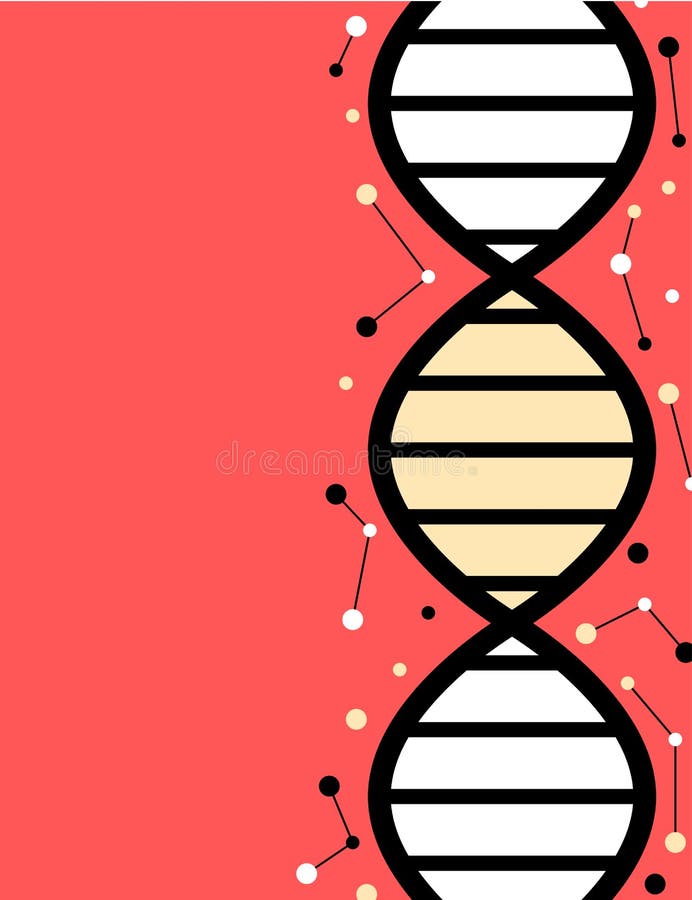 DNA Strand Flat Icon Seamless Pattern Stock Vector - Illustration of ...