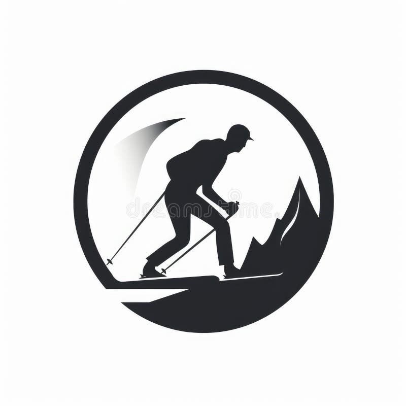 Ai Skiing Logo stock illustration. Illustration of skiing - 275135093