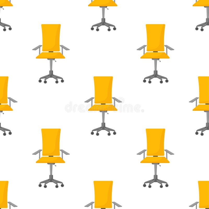 Flat Style Office Chair Pattern. Modern Flat Design. Furniture Vector ...