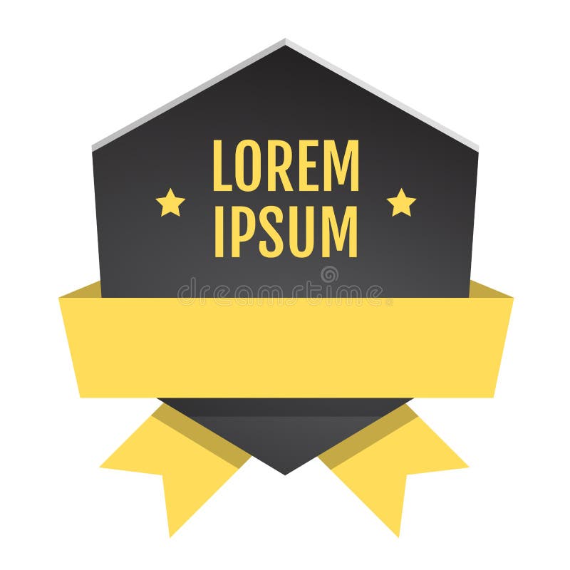 Flat Style Orange and Black Badge Icon. Vector Label for Your Design ...