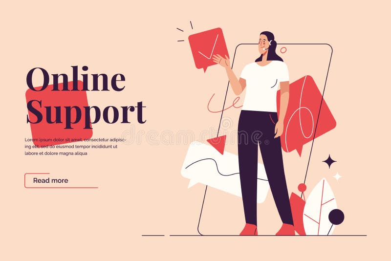 Chat service stock illustration. Illustration of help - 77516572