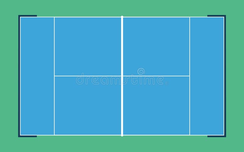 Padel Court Using Blue, Green and White Colors.Vector Illustration ...