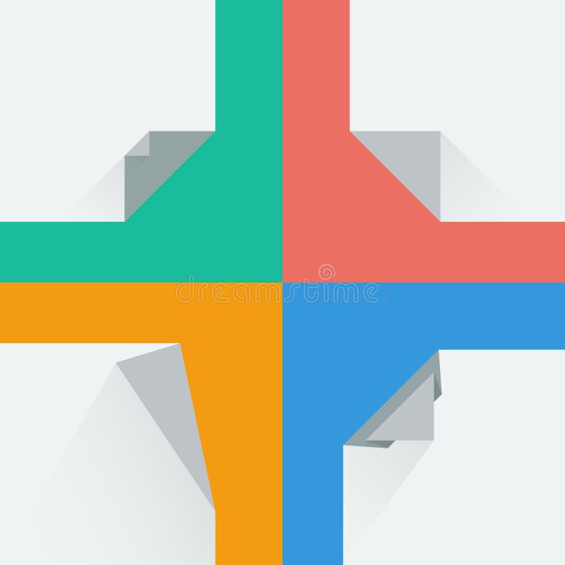 Flat Style Paper Corners Vector Illustration Stock Vector ...