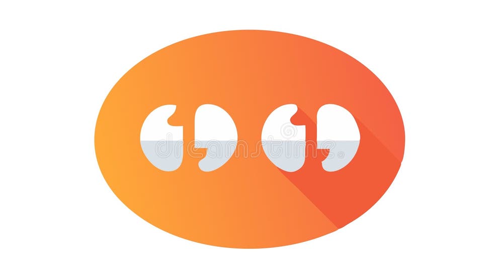 Flat Style Quote Icon, Double Quotation Marks Vector, Vector Design ...