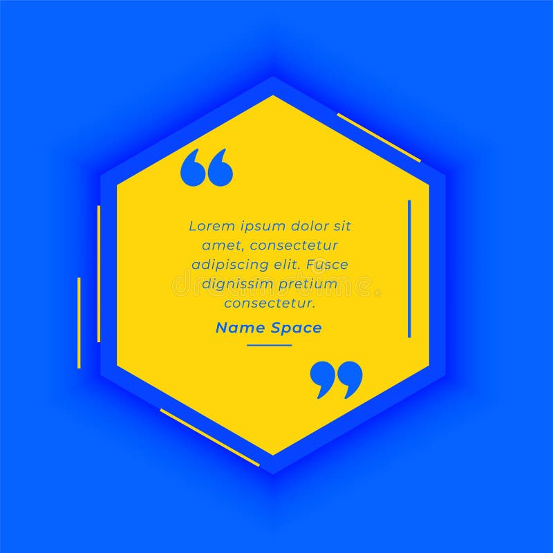 Flat Style Quote Text Box Template for Social Media Post Stock Vector ...