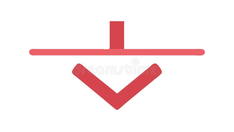 Flat Style Red Arrow Point Down Indicator Icon Vector Design Generative AI Stock Vector ...
