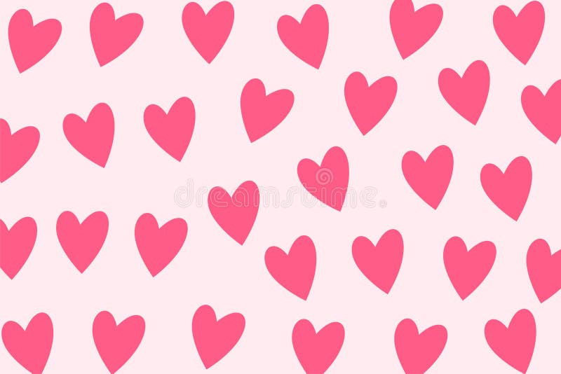 Flat Style Romantic Love Heart Pattern Backdrop Design Stock Vector ...