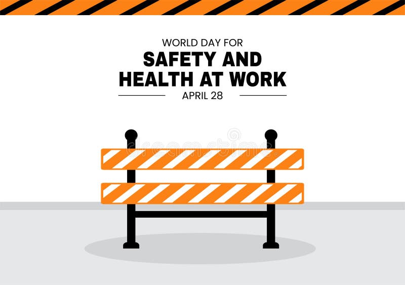 Flat Style Social Media Background for Promoting Workplace Safety Stock ...