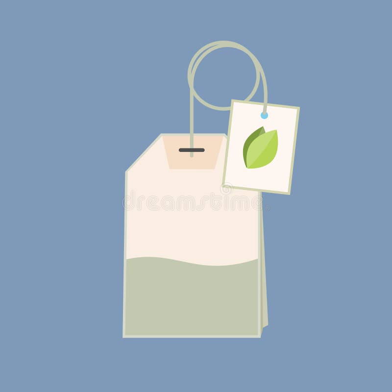 Flat style tea bag icon. stock vector. Illustration of teabag - 84073839