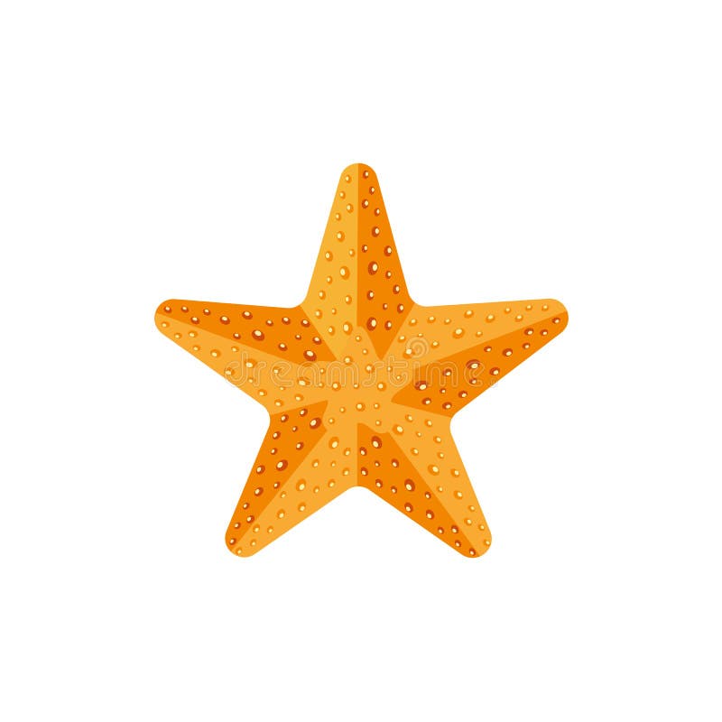 Flat Textured Starfish, Star Fish Icon, Symbol Stock Vector ...