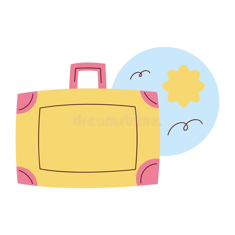 Flat Style Travel Suitcase Vector Illustration for Vacation Concepts ...