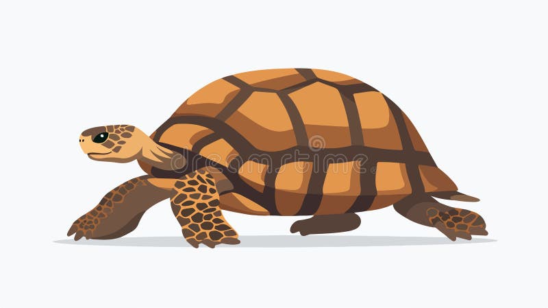 Flat Style Turtle Vector Illustration for Animal Designs Stock ...