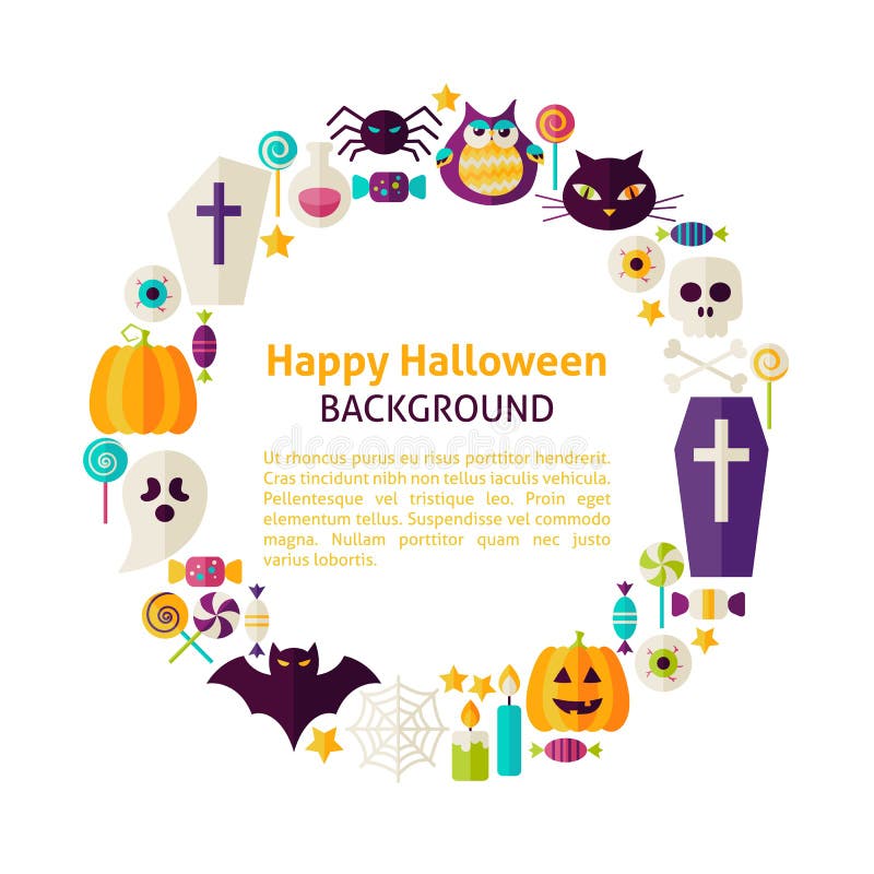 Halloween Circle Concept stock vector. Illustration of banner - 122038366