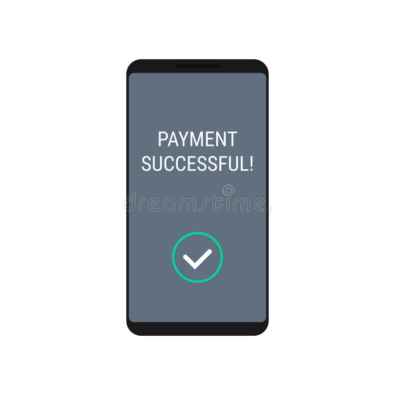 Payment Confirmation Screen Stock Illustration - Illustration of style ...