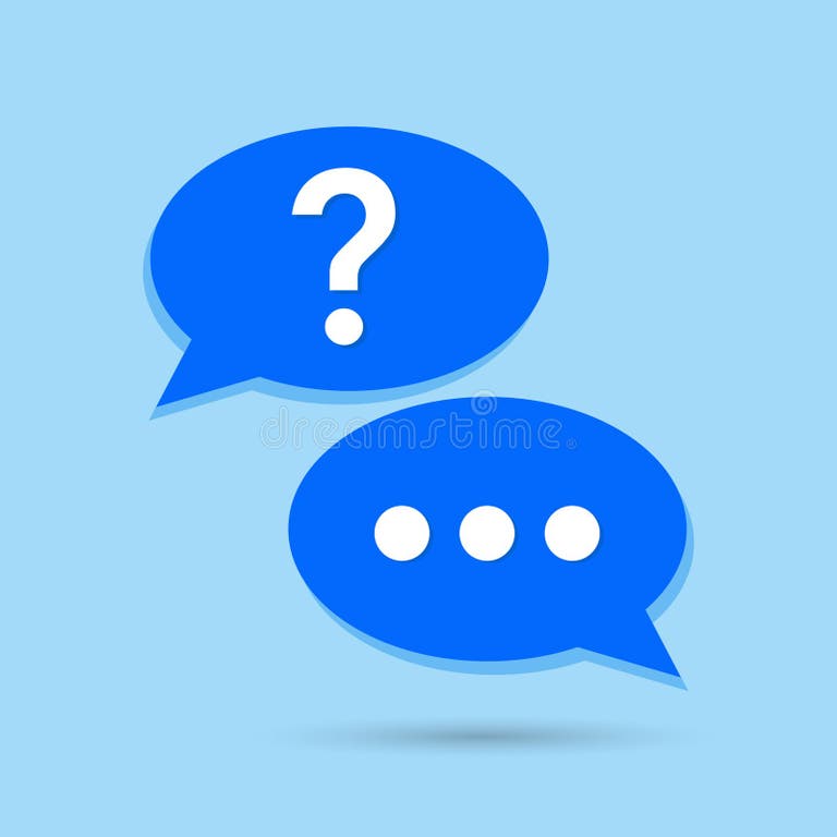 Vector Chat Bubbles with Question and Typing Icon Stock Vector ...