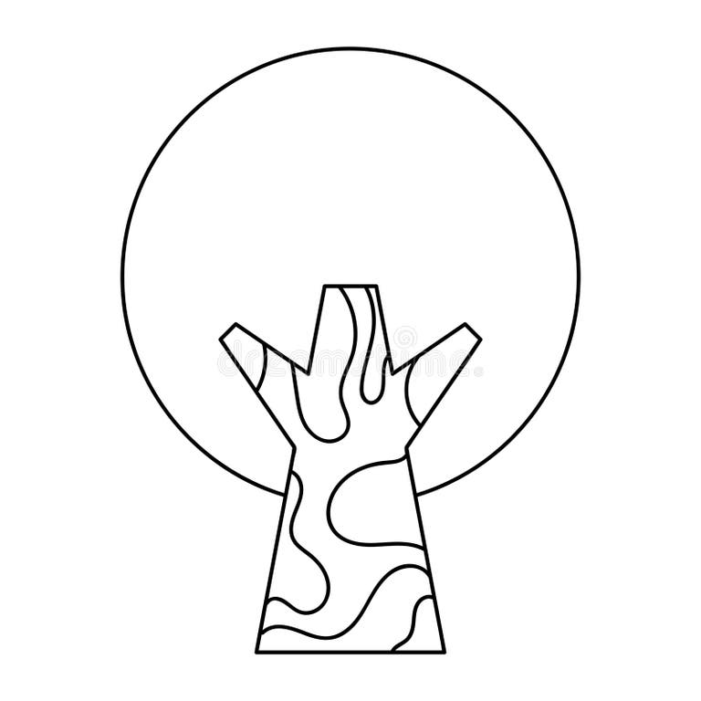 A Peaceful Tree Illustration for Nature Designs Stock Illustration ...