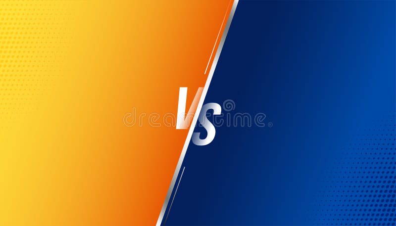 Flat Style Versus Vs Screen Banner for Rival Match Stock Vector ...
