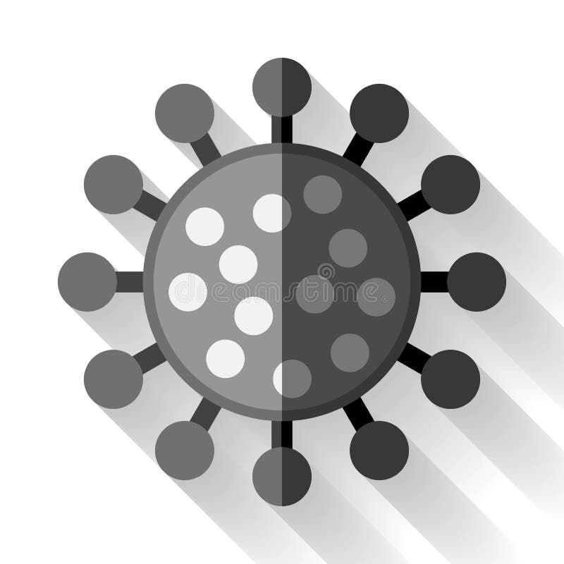 Flat Style Virus Icon. Bacteria Vector Drawing Stock Vector ...