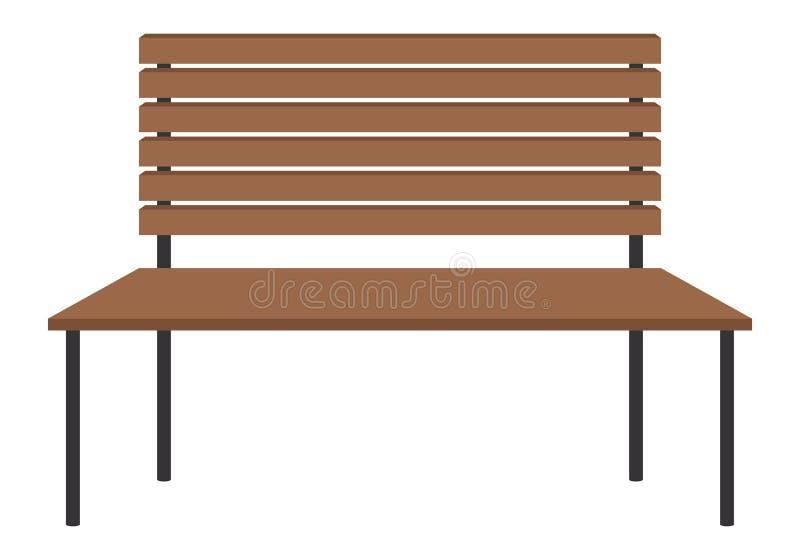 Front View Bench Park Stock Illustrations – 992 Front View Bench Park ...