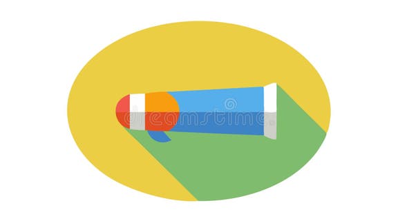 Flat Style Yellow Oval Rolled Paper Scroll Document Icon Vector Design ...