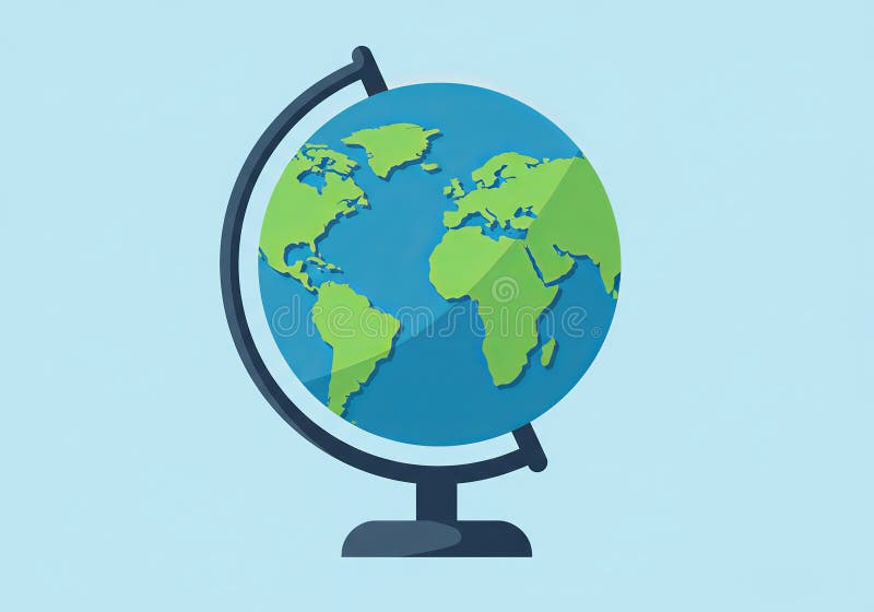 Flat Styled Earth Design Symbolizing World Unity and Awareness Stock ...