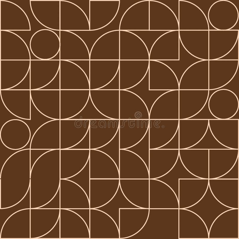 Flat Stylish Geometric Figure, Thin Lines, Brown Stock Vector ...