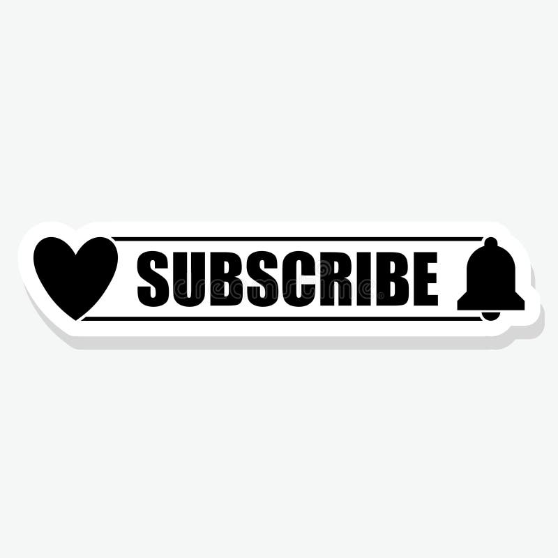 Flat Subscribe Button Sticker Sign for Mobile Concept and Web Design ...