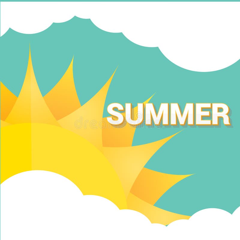Flat Summer Sign or Label. Abstract Background Stock Vector ...