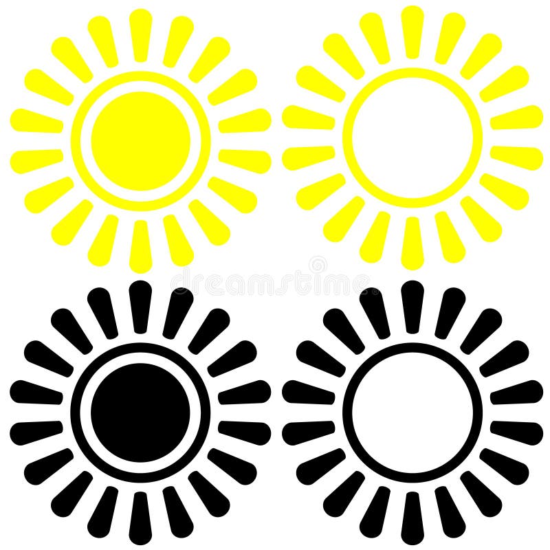 Flat Sun Icon. Sun Pictogram. Trendy Vector Summer Symbol for Website ...
