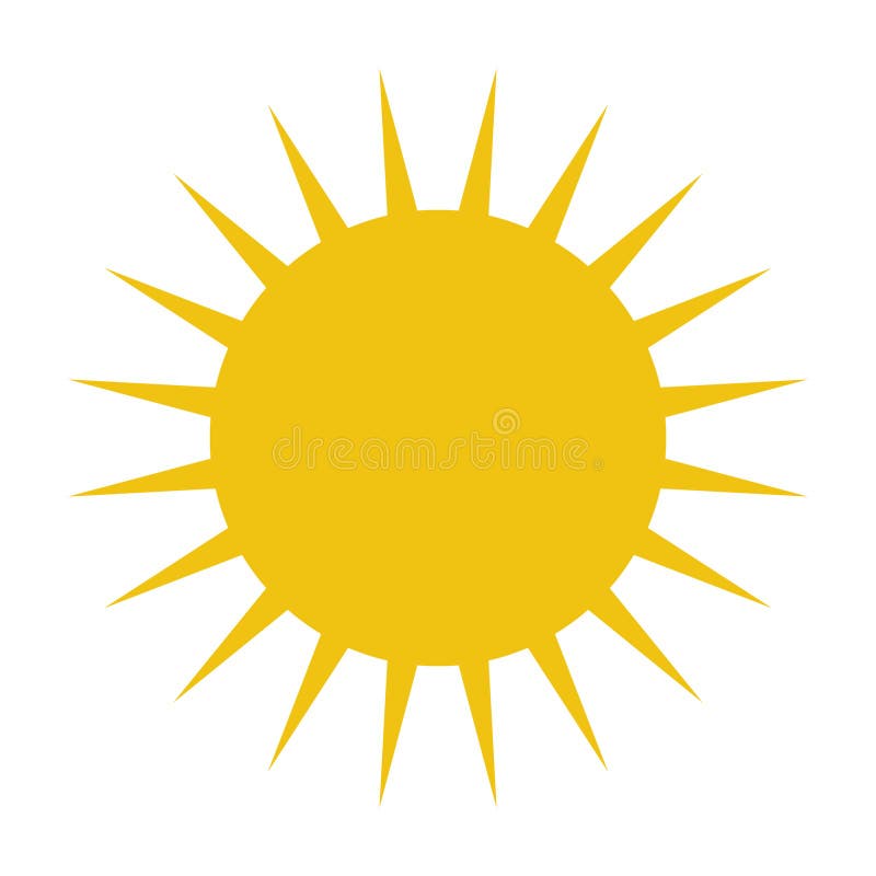 Flat Sun Icon. Sun Pictogram. Template Vector Illustration. Stock ...