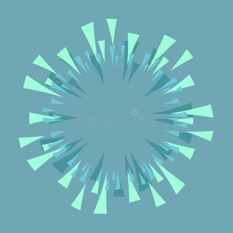 Flat Sun Rays or Happy Explosion Boom for Comic Books. Radial ...