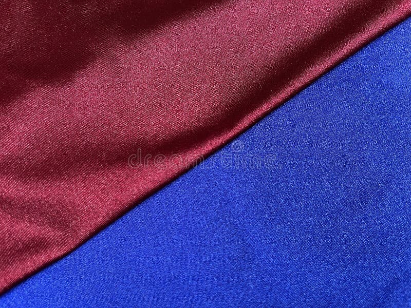 Flat Surface of Maroon and Blue Shiny Fabric Stock Photo - Image of ...