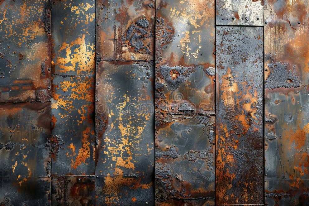 A Flat Surface of Rusted Metal with Visible Textures and Patterns ...