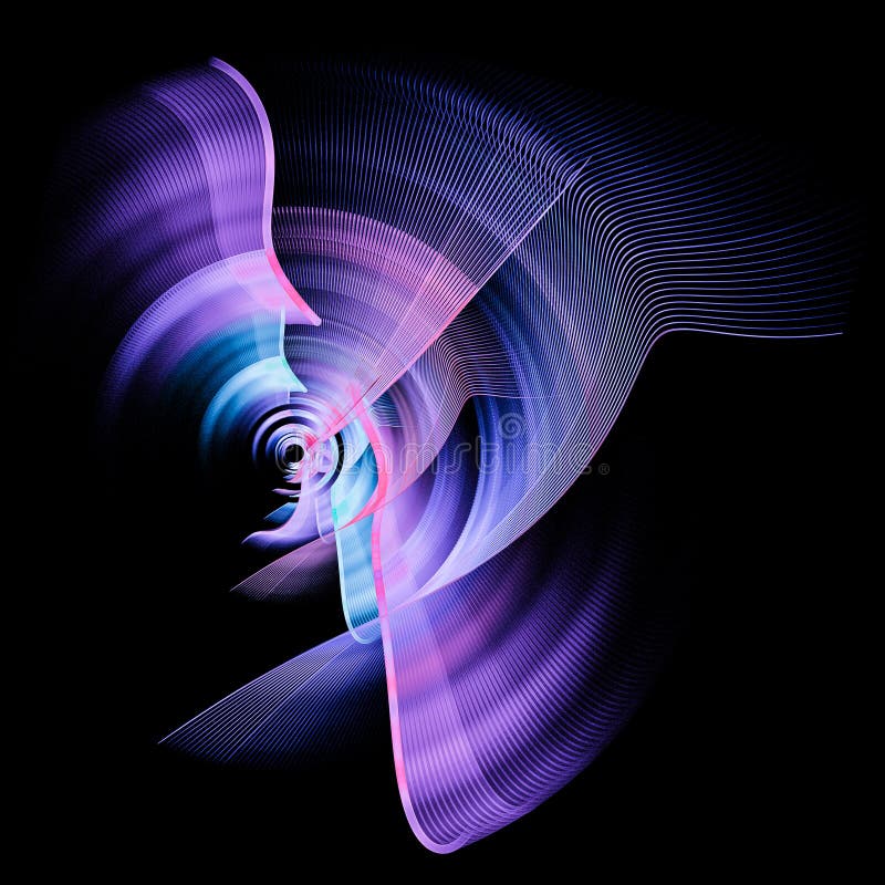 Flat Surfaces of Various Shapes Rotate Around the Center on a Black ...